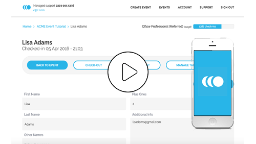Qflow for events - Event Management